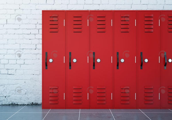 Allenjoy Red School Locker Photography Backdrop Gbsx-00522 – Allenjoy Studio