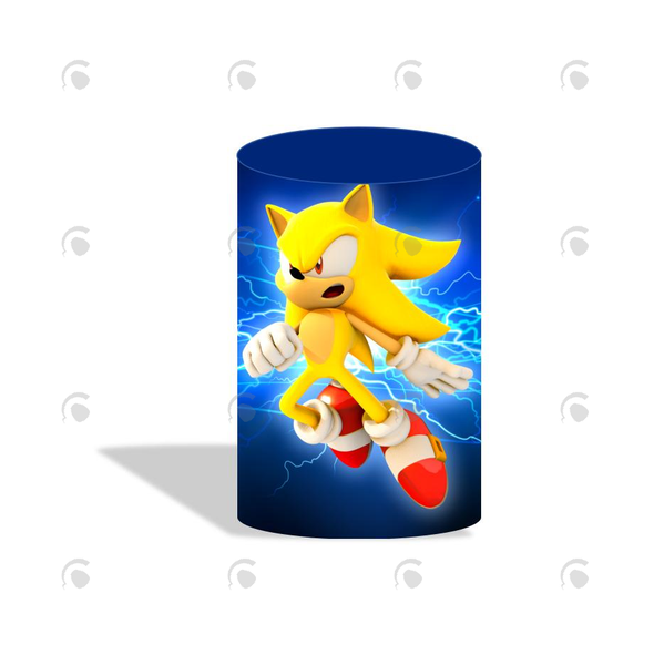 Allenjoy Sonic Birthday Party Decoration Round Circle Backdrop Cover ...