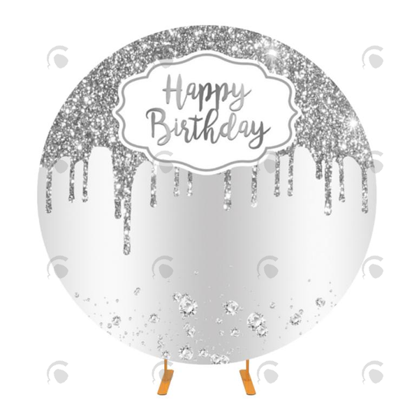 Allenjoy Sliver Theme Birthday Party Circle Backdrop Cover – Allenjoy ...