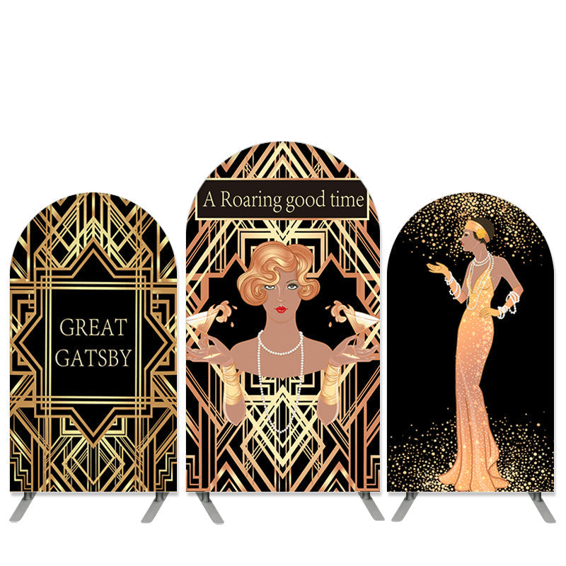 Allenjoy A Roaring Good Time Theme Glitter Birthday Arch Backdrop Kit ...