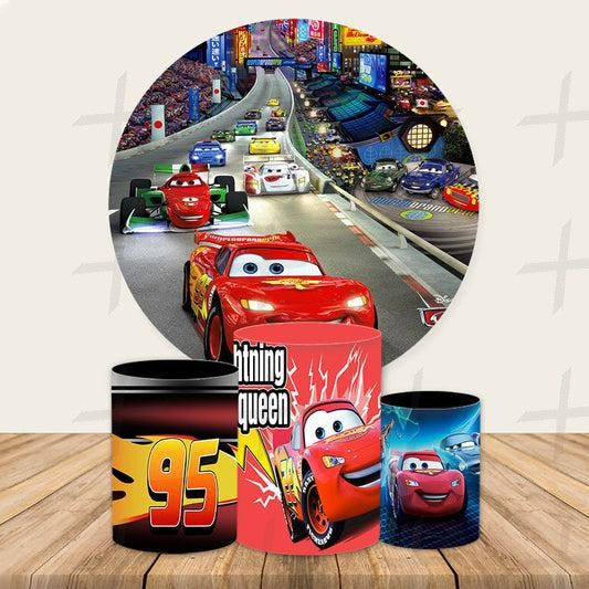 Speedy Racing Cars. Custom Round Backdrop With Plinths AS-DLZ-4ac69d ...