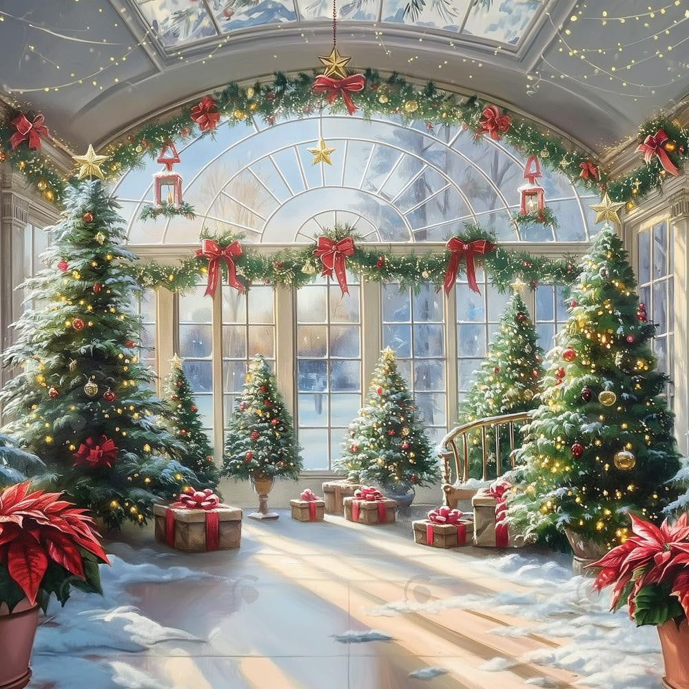 Allenjoy Christmas Greenhouse Photography Backdrop Gbsx-00207 ...
