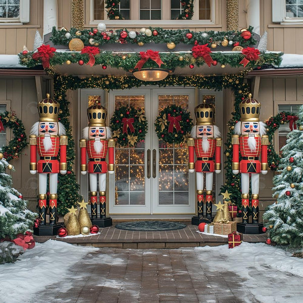 Allenjoy Christmas Nutcracker Guards Photography Backdrop Gbsx-00889 ...