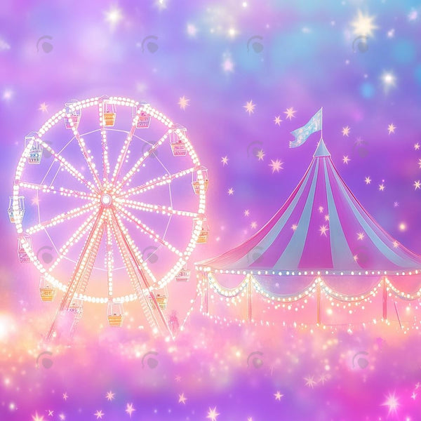 Allenjoy Circus Carnival Ferris Wheel Photography Backdrop Gbsx-01220 ...