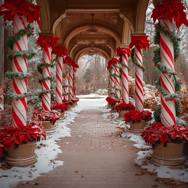 Allenjoy Enchanted Sweet Candycane Peppermint Arched Road Photography ...