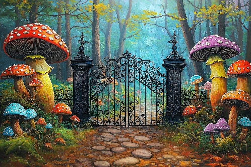 Allenjoy Fairy Tale Wonderland Gate Photography Backdrop Gbsx-01035 ...