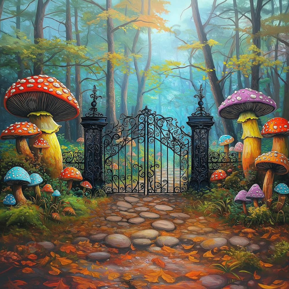 Allenjoy Fairy Tale Wonderland Gate Photography Backdrop Gbsx-01035 ...