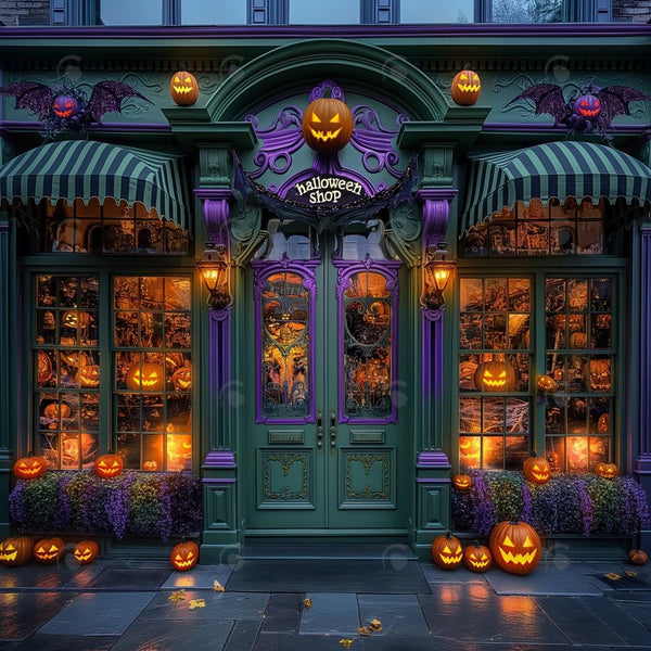 Allenjoy Halloween Boogie Shop Photography Backdrop Gbsx-00947 ...