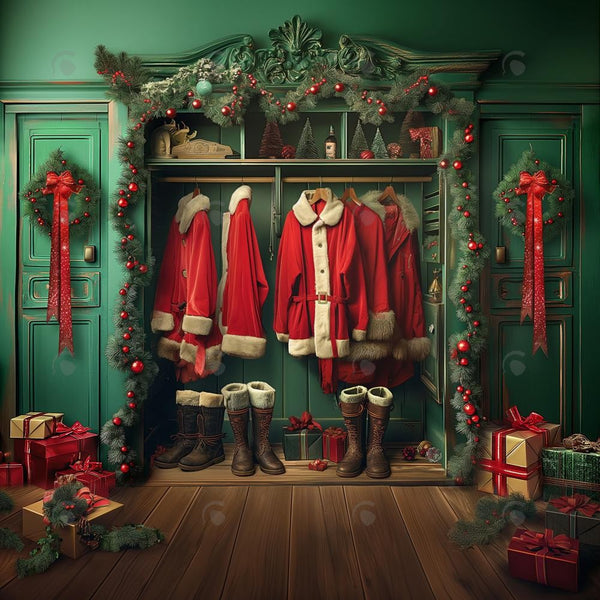 Allenjoy Merry Christmas Closet Photography Backdrop Gbsx-00329 ...