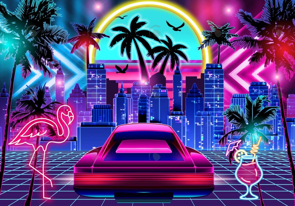 Allenjoy Miami Vice Night Photography Backdrop Gbsx-00535 – Allenjoy Studio