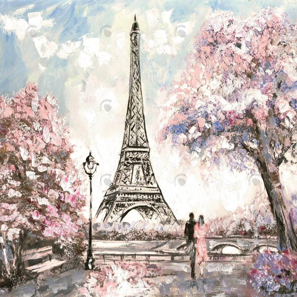 Allenjoy Painting Eiffel Tower Photography Backdrop Gbsx-00721 ...