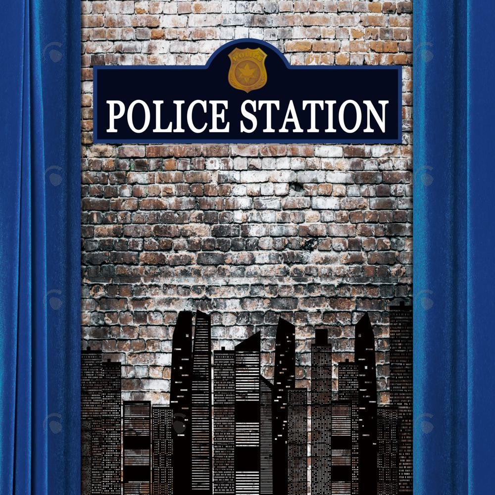 Allenjoy Police Theme Birthday Photography Backdrop Gbsx-00419 ...