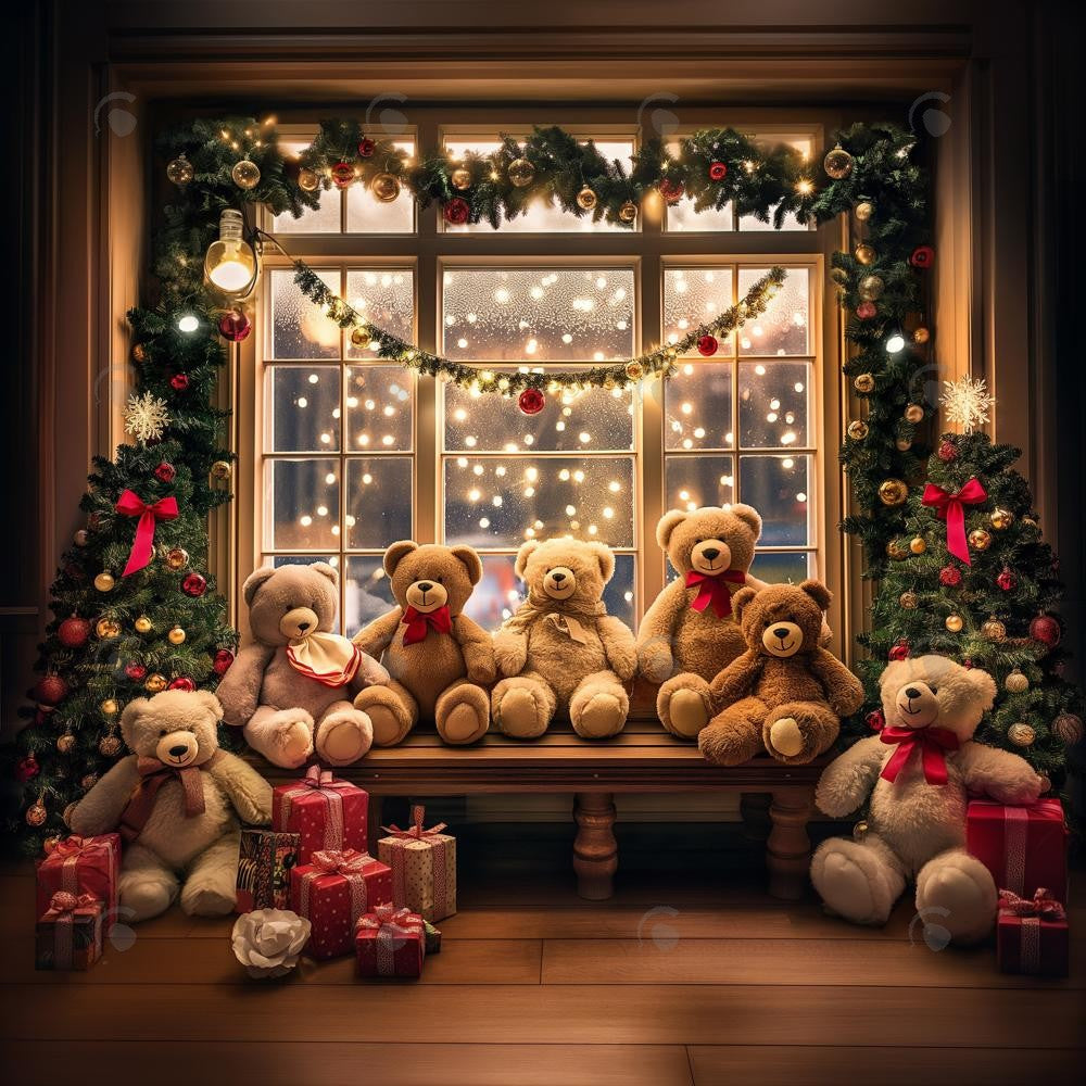 Allenjoy Silent Night Teddy Photography Backdrop Gbsx-00706 – Allenjoy ...