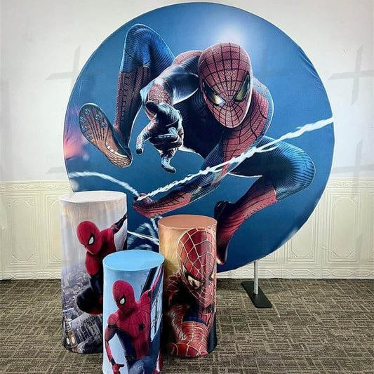Spider Hero Custom Round Backdrop With Plinths AS-DLZ-7555ab – Allenjoy ...