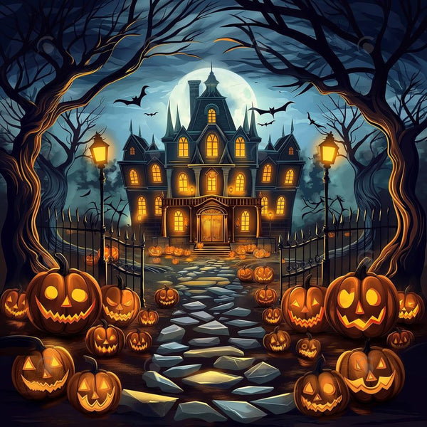 Allenjoy Spooky Pumpkin Pathway Photography Backdrop Gbsx-00628 ...