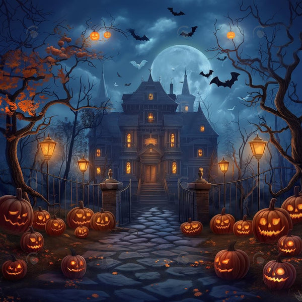 Allenjoy Spooky Pumpkin Pathway Photography Backdrop Gbsx-00629 ...
