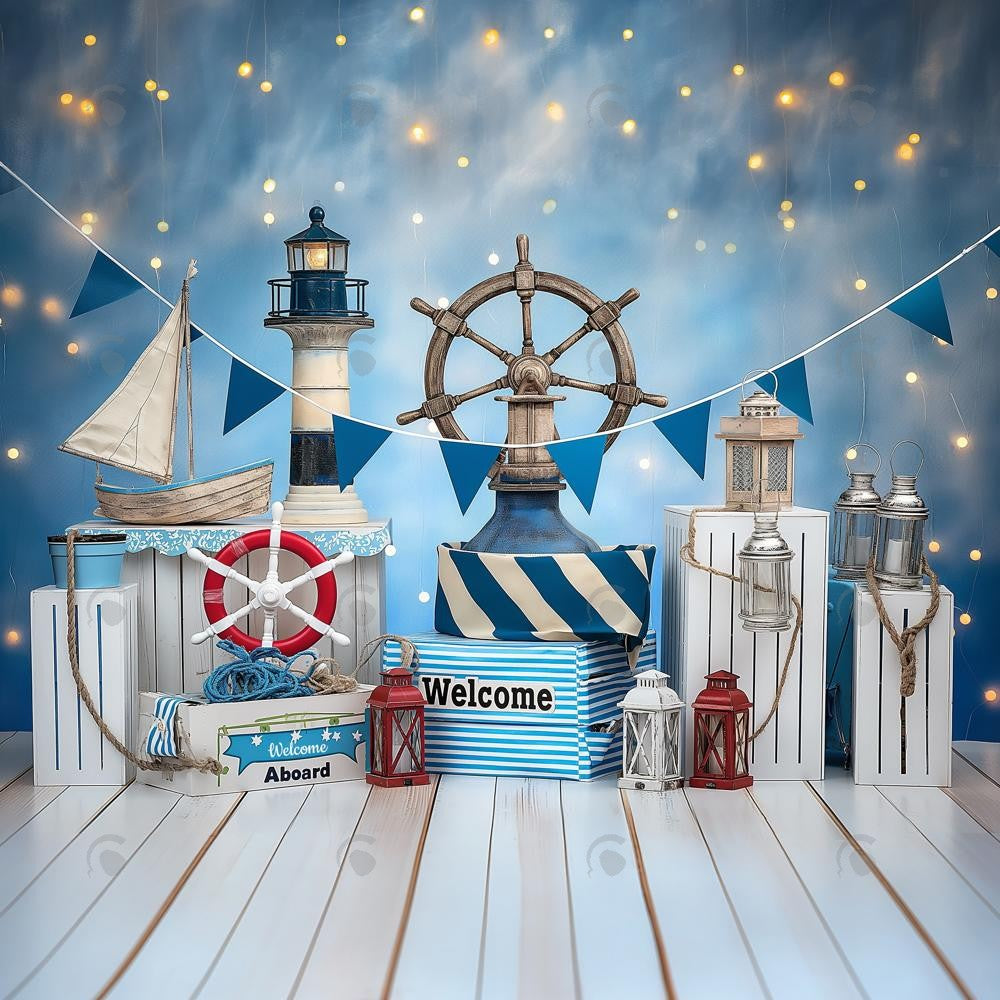 Allenjoy Summer Nautical Aboard Photography Backdrop Gbsx-00759 ...