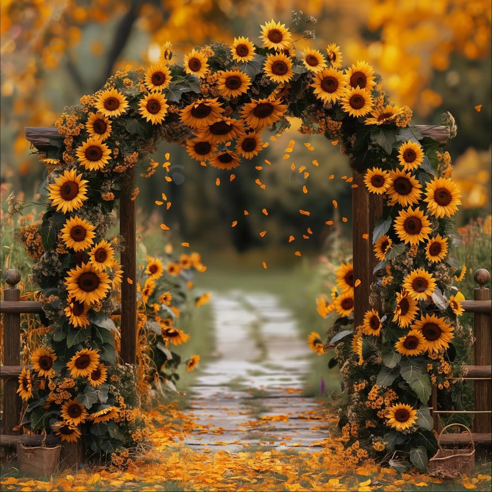 Allenjoy Sunflower Arch Photography Backdrop Gbsx-00649 – Allenjoy Studio