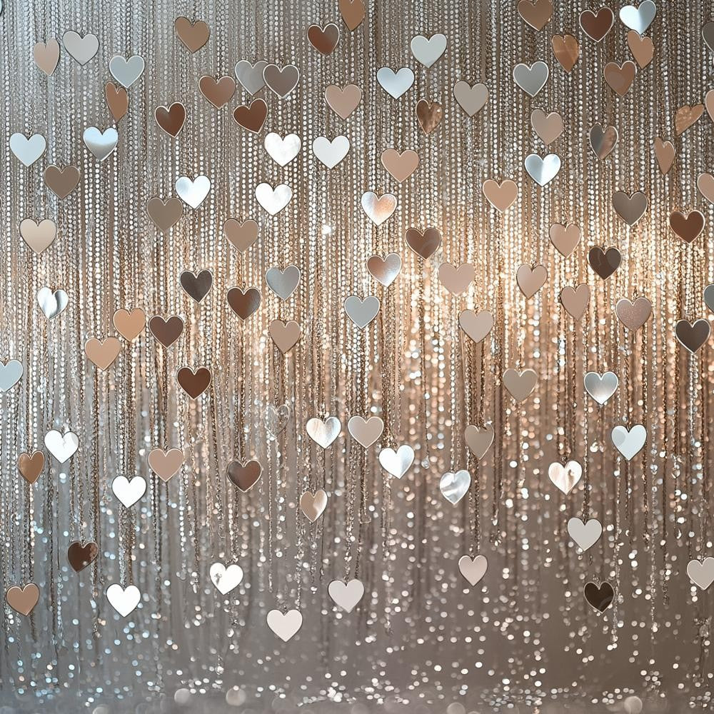 Allenjoy Valentine Hugs Kisses And Sparkle Heart Photography Backdrop ...