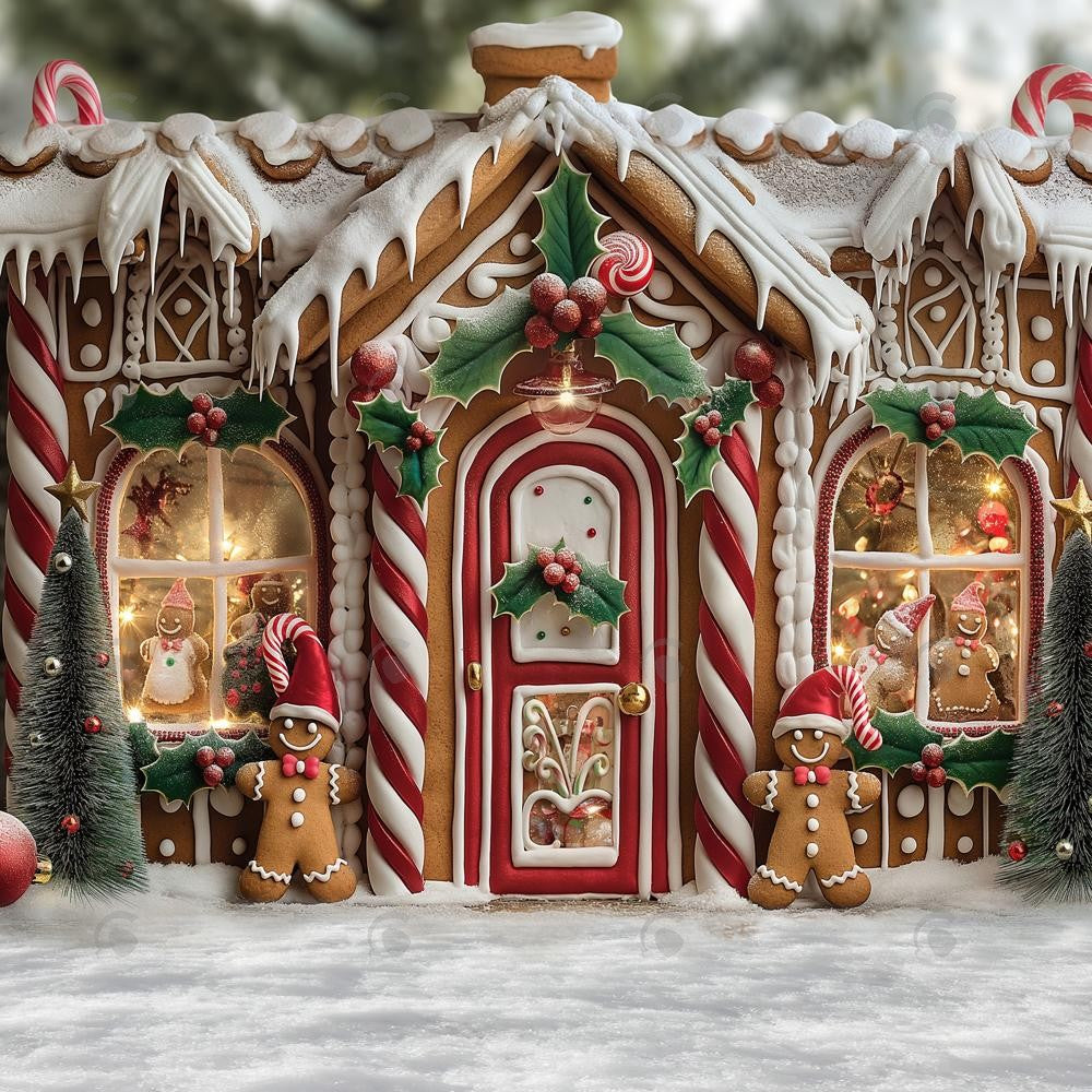 Allenjoy Winter Gingerbread House Photography Backdrop GBSX-00153 ...