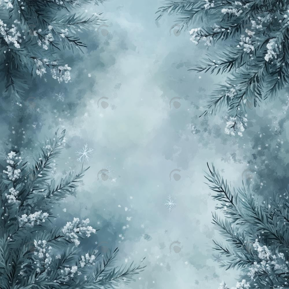 Allenjoy Winter Snowy Spruce Art Photography Backdrop Gbsx-01213 ...