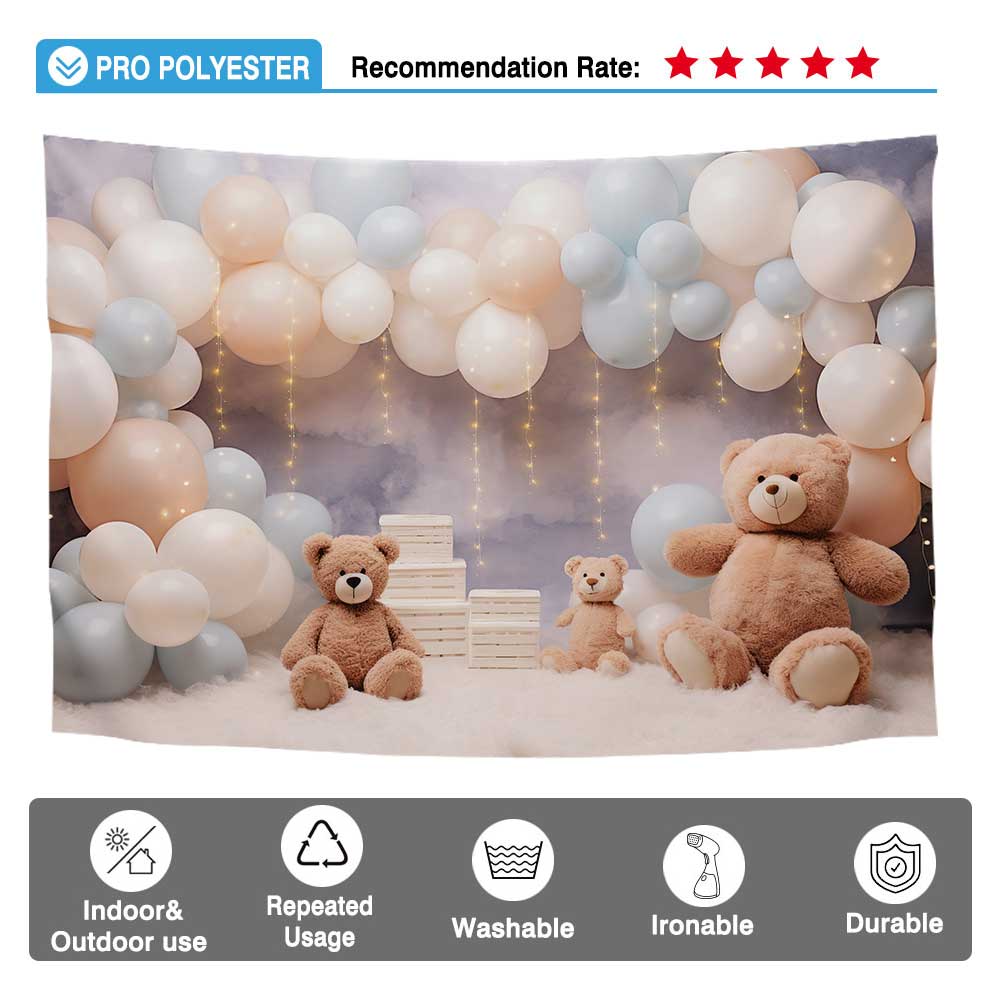 Allenjoy Bear Backdrop We Can Bearly Wait Party Decorations Photo ...