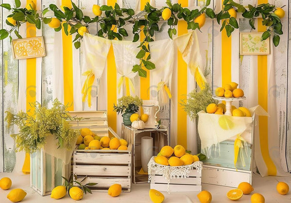 Lemon Crates Yellow Backdrop – Allenjoy Studio
