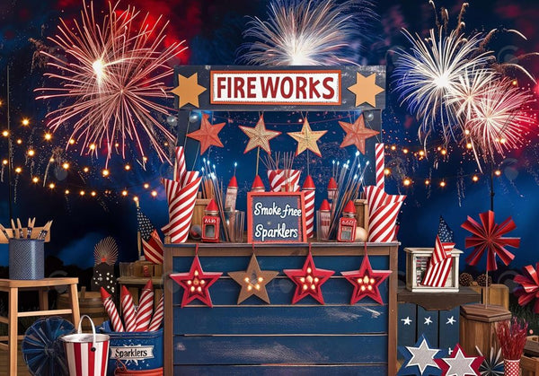 4Th Of July Firework Stand Backdrop – Allenjoy Studio