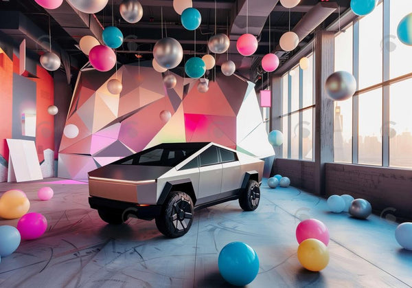 Cybertruck Club Party Decor Backdrop – Allenjoy Studio