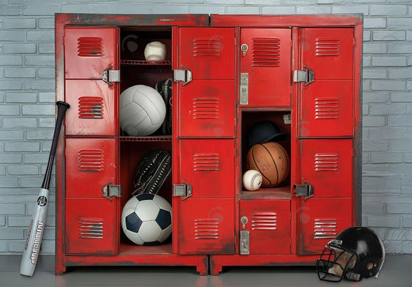 Vintage Sports Locker Room Backdrop – Allenjoy Studio