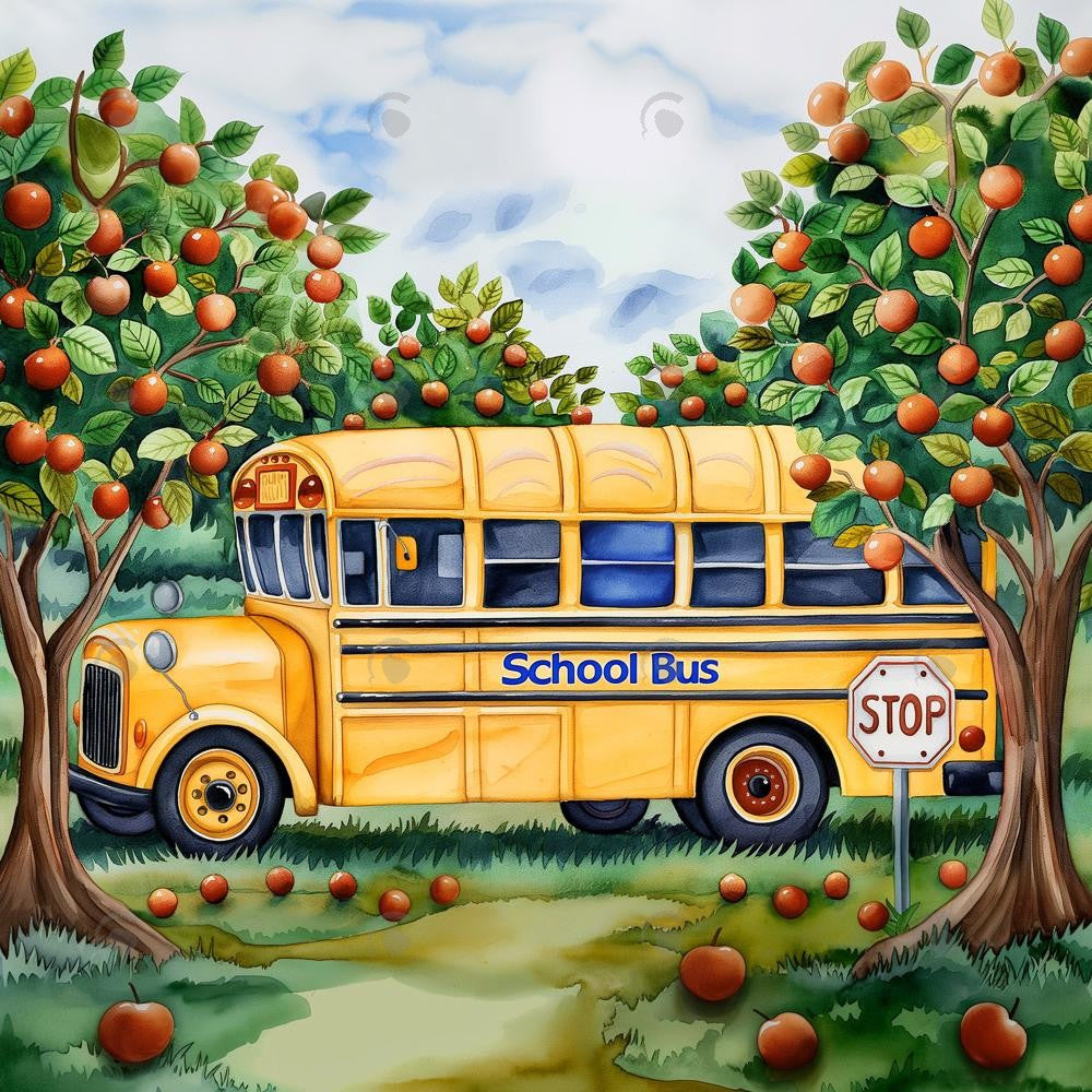 Allenjoy Yellow School Bus Photography Backdrop Gbsx-00391 – Allenjoy ...