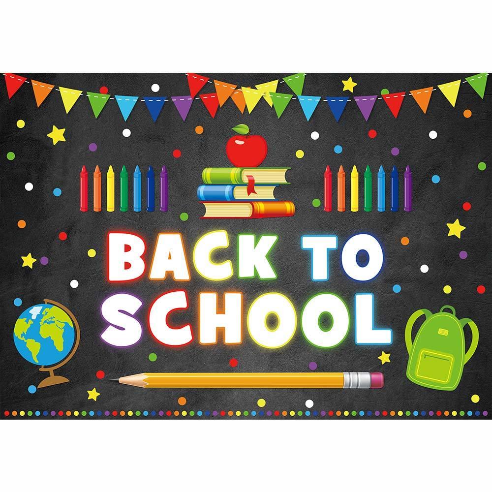 Allenjoy Back to School Backdrop First Day of School Chalkboard Backdr ...