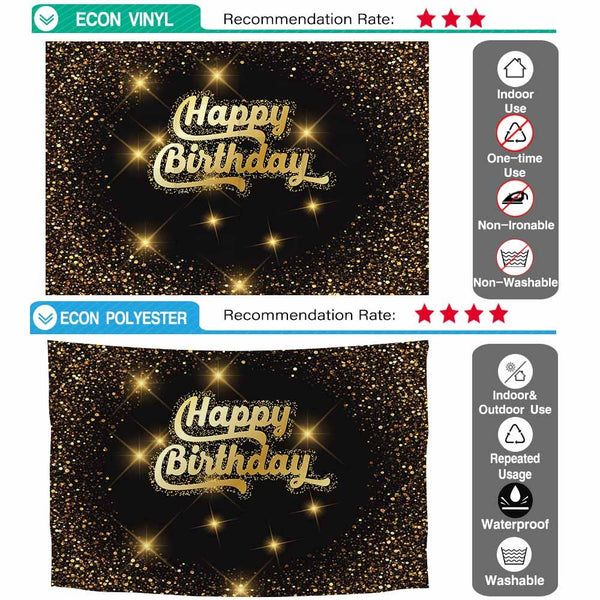 Allenjoy Backdrop Bling Gold Sequin Black Backdrop for Birthday ...