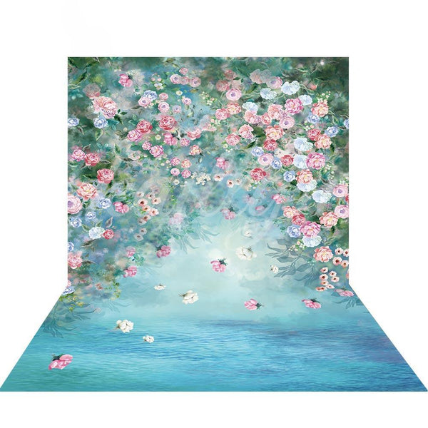 Allenjoy Lake Blue Floral Portrait Backdrop – Allenjoy Studio