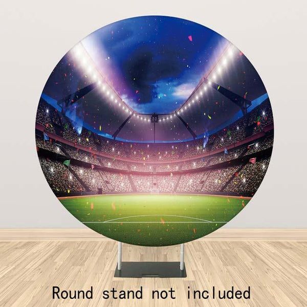Allenjoy Football Field Round Backdrop for Boys Birthday Party ...