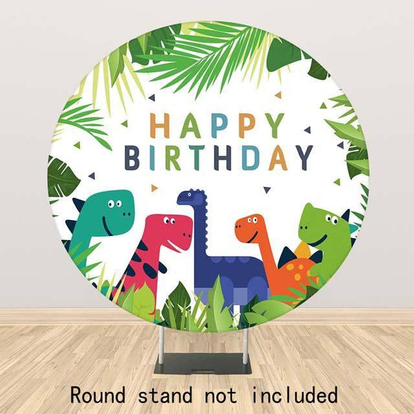 Allenjoy Jungle Dinosaur Round Backdrop for Birthday Party – Allenjoy ...