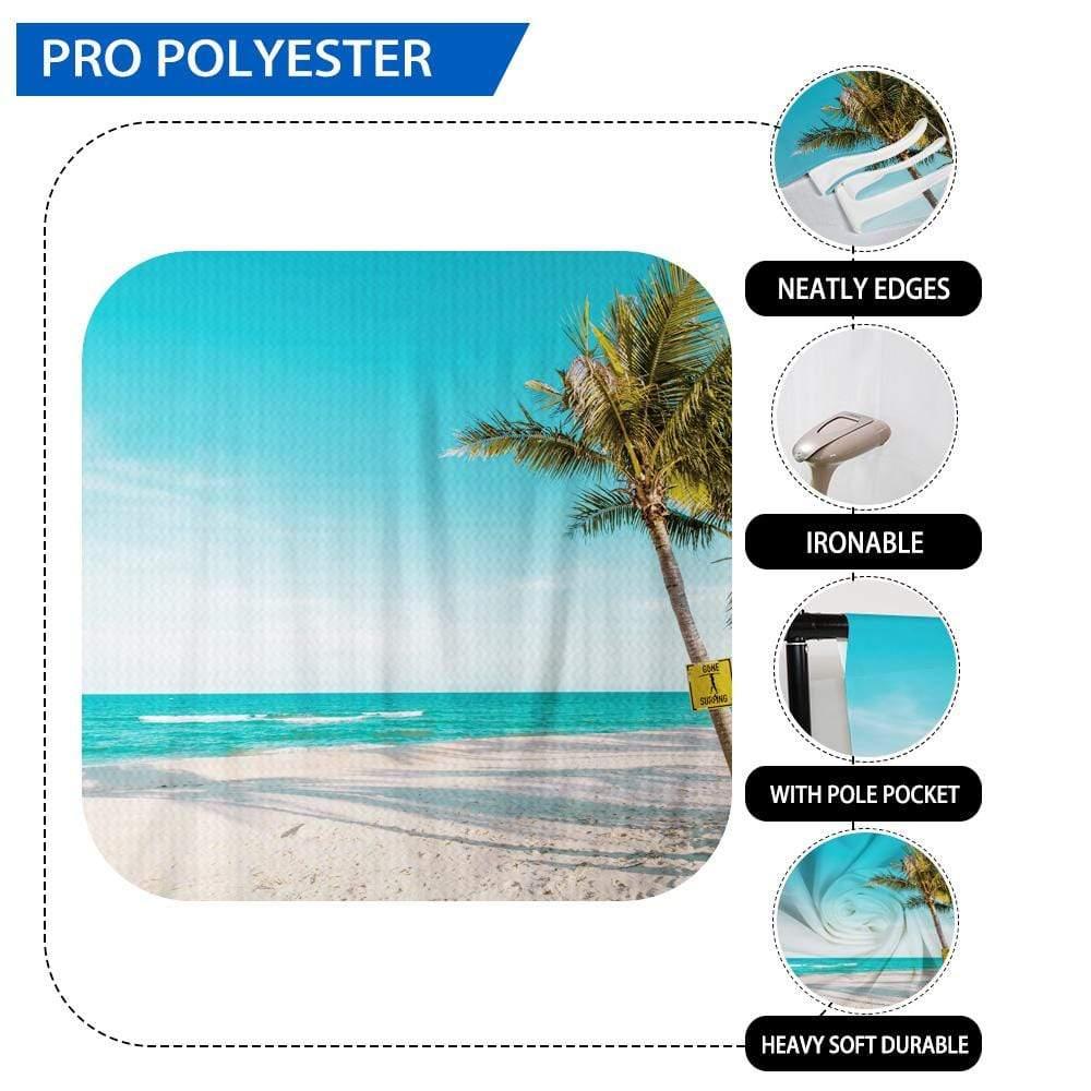 Allenjoy Summer Sandy Beach Tropical Tree Surf Board Backdrop ...