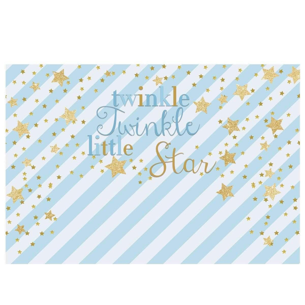 Allenjoy Twinkle Twinkle Little Stars Blue and White Stripes Backdrop ...