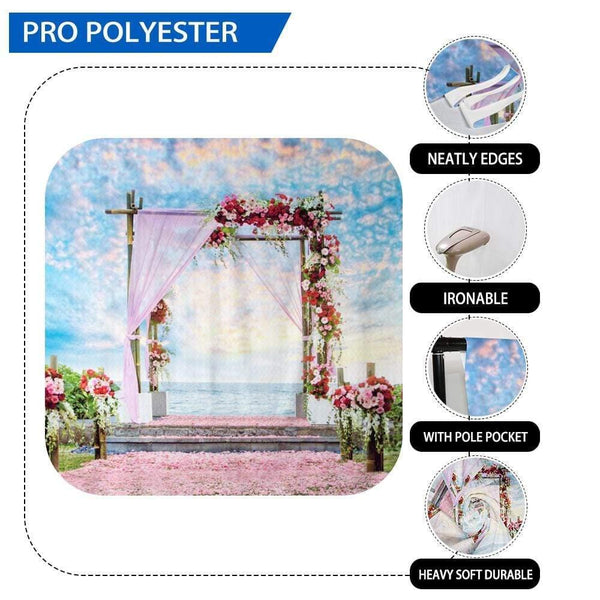 Allenjoy Blue Sky Sunshine Flower Road Photography Backdrop – Allenjoy ...