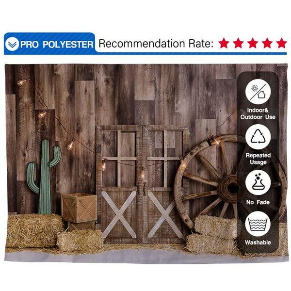 Allenjoy Wooden Western Cowboy Cactus Background Designed by Panida Ph ...